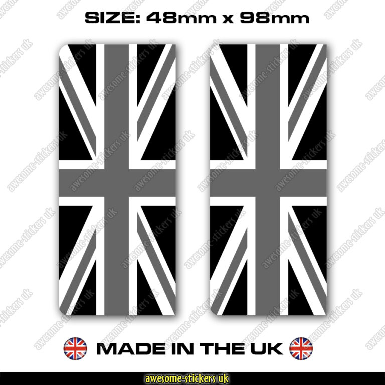 Number plate stickers 027 - GB Great Britain flag
