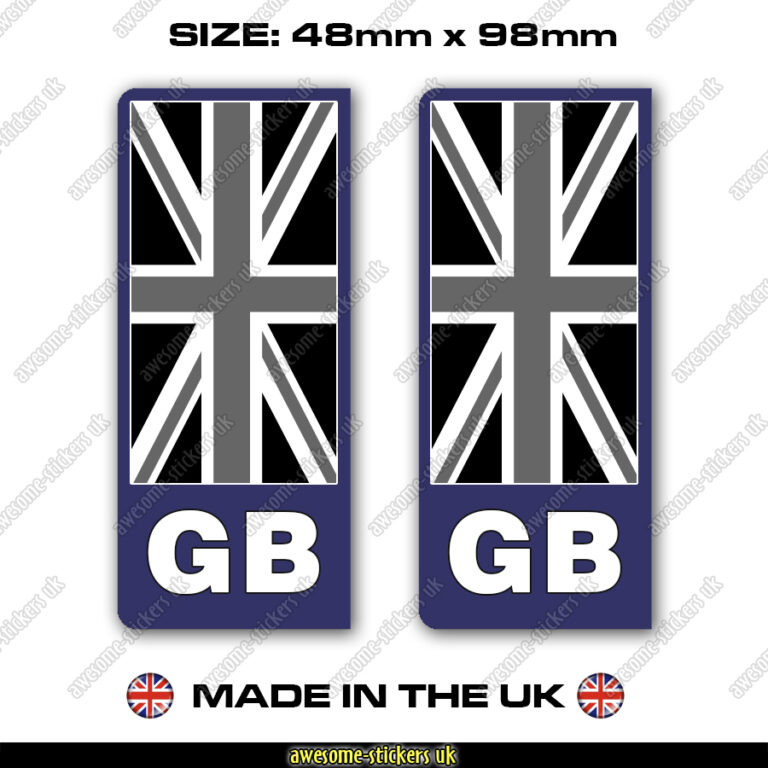 Number plate stickers 037 - UK Great Britain flag