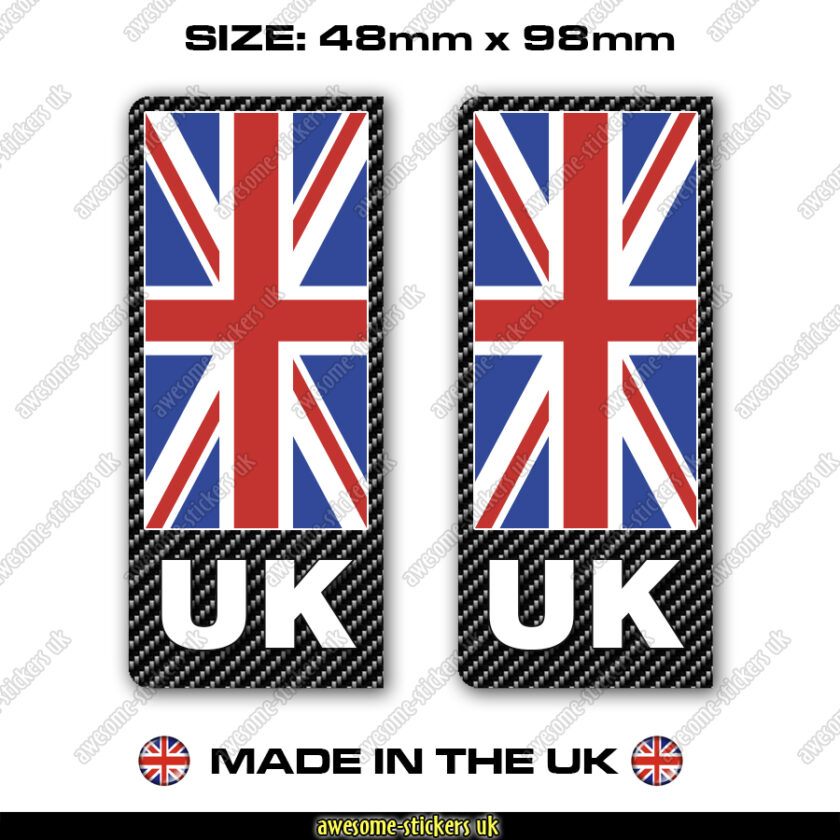Number plate stickers 039 - UK Great Britain flag