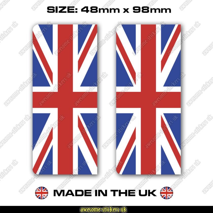 Number plate stickers 041 - UK Great Britain flag