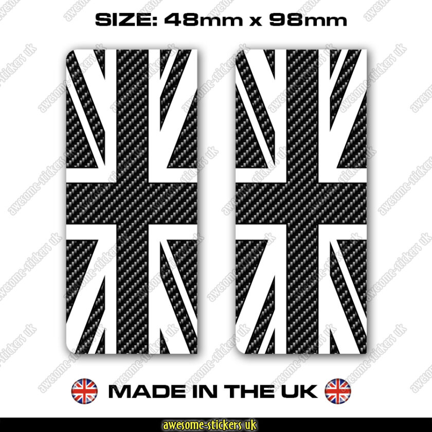 Number plate stickers 055 - UK Great Britain flag