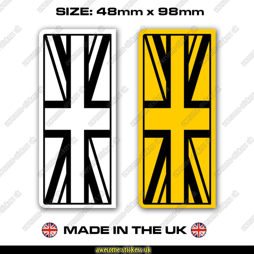 Number plate stickers 059 - UK Great Britain flag