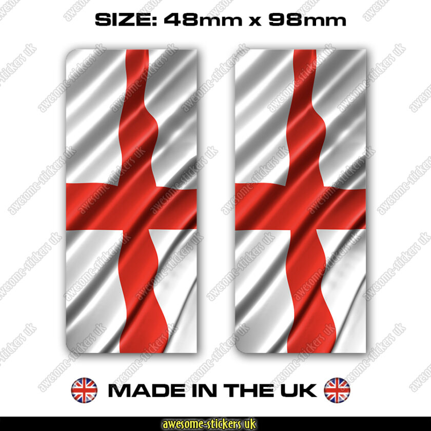 Number plate stickers 064 - ENGLAND ST GEORGE flag