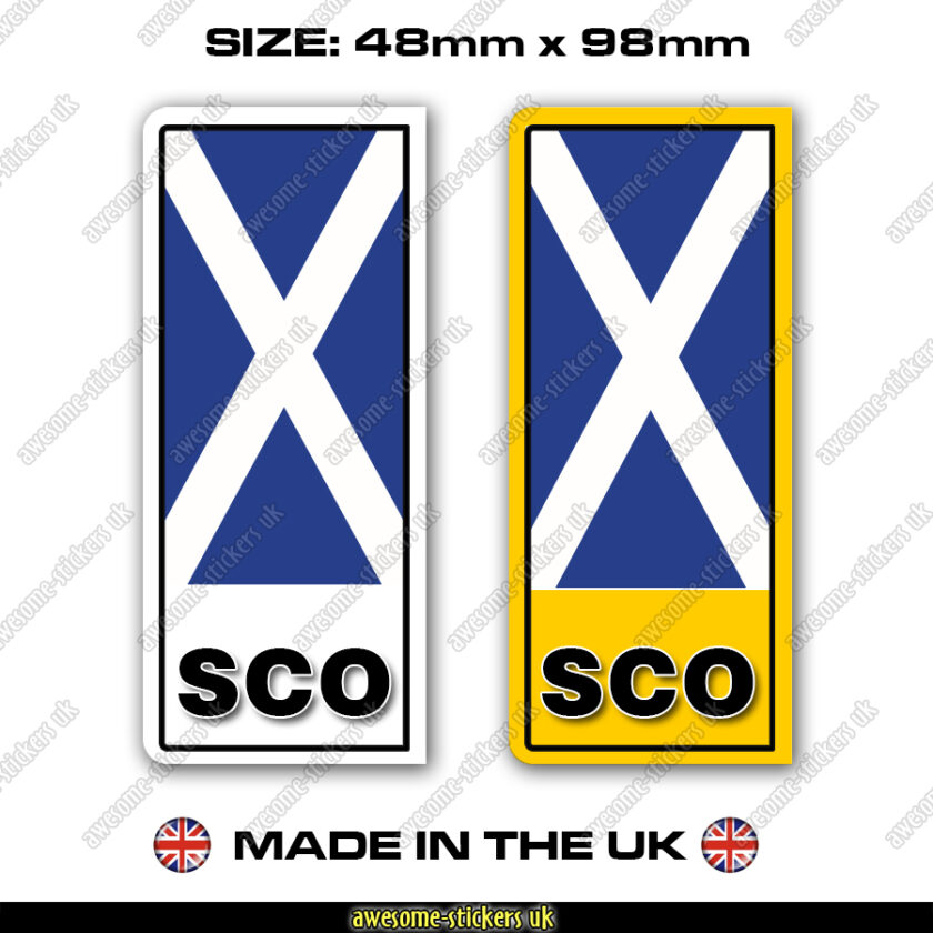 Number plate stickers 077 - SCOTTISH flag