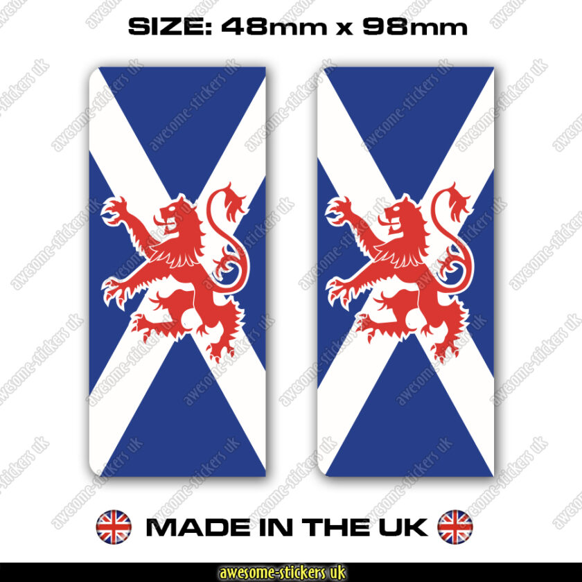 Number plate stickers 084 - SCOTTISH SALTIRE flag