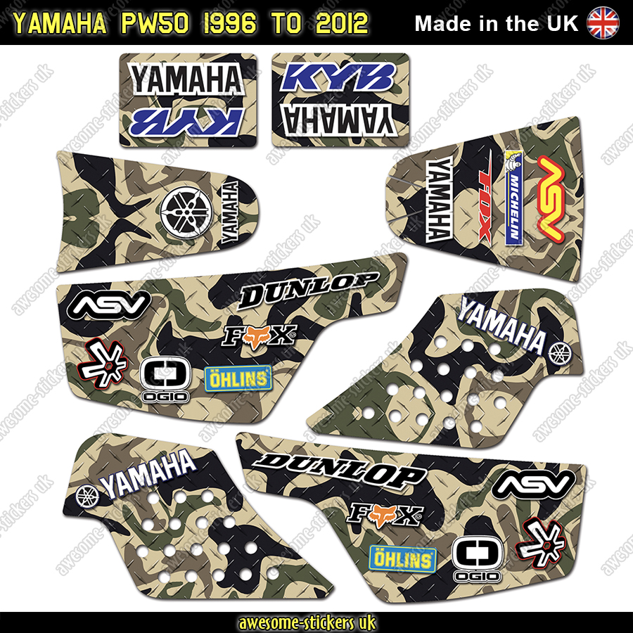 YAMAHA PW50 GRAPHICS DECALS STICKERS 1996 - 2012 E