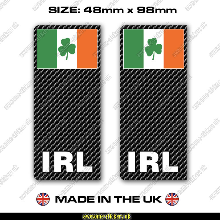 Number plate stickers 092 - Irish flag