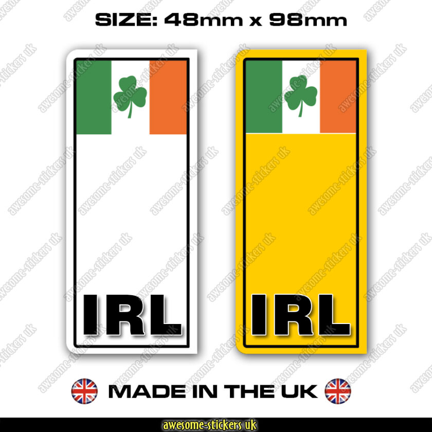 Number plate stickers 094 - Irish flag