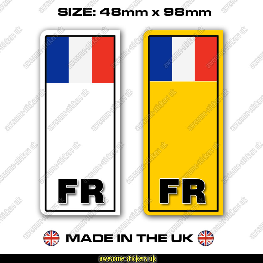 Number plate stickers 102 - French flag