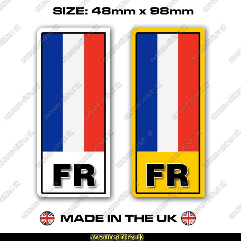 Number plate stickers 103 - French flag