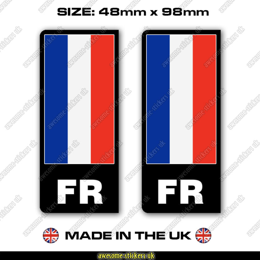 Number plate stickers 105 - French flag