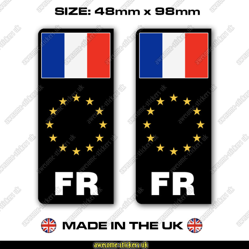 Number plate stickers 107 - French flag