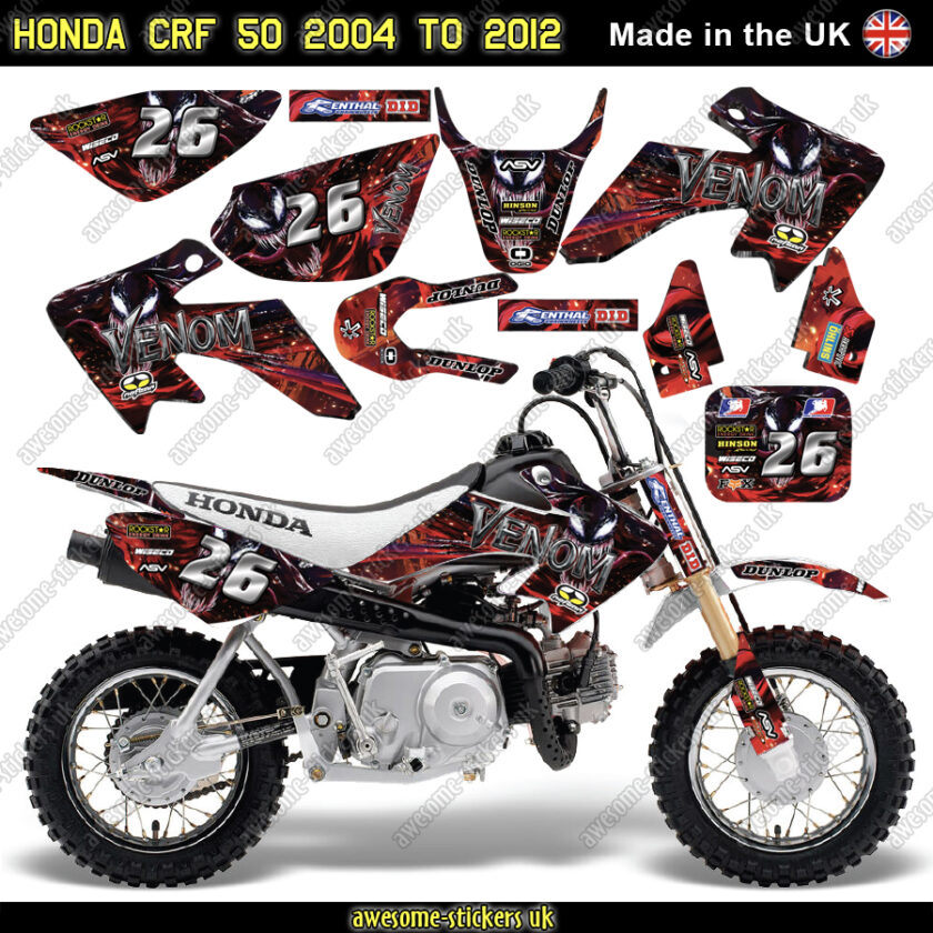 HONDA CRF 50 GRAPHICS 2004 - 2012 - Awesome Stickers UK
