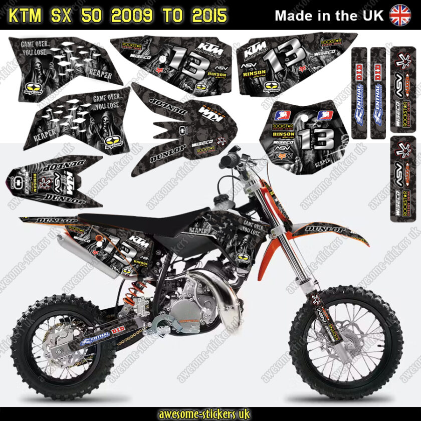 KTM 50 SX GRAPHICS DECALS STICKERS 2009 - 2015 E