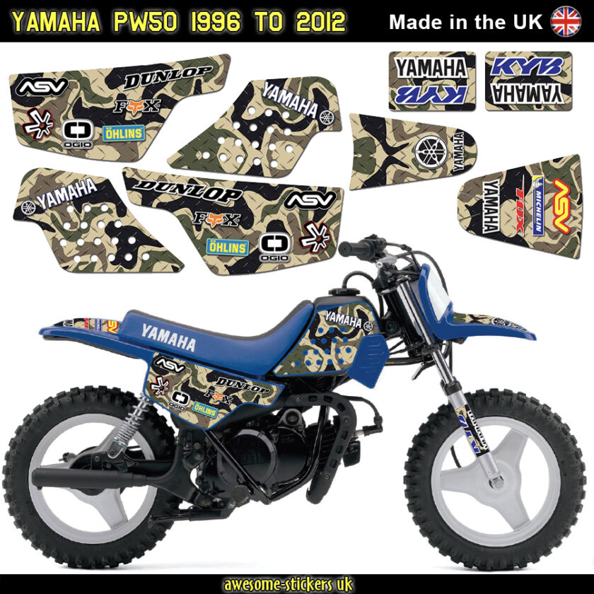 YAMAHA PW50 GRAPHICS DECALS STICKERS 1996 - 2012 E