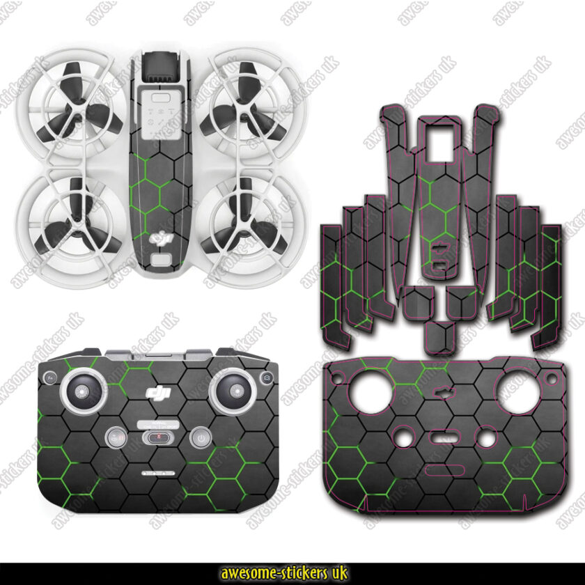 DJI NEO skins 009 - Grey Hexagons