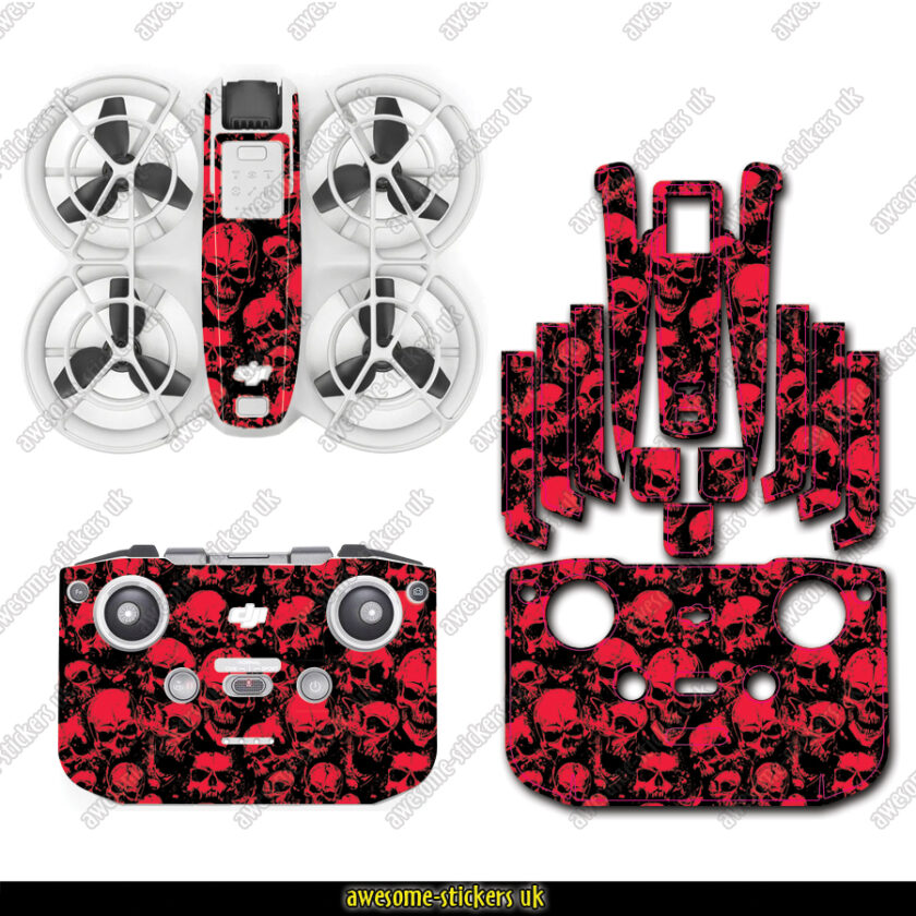DJI NEO skins 012 - Red Skulls