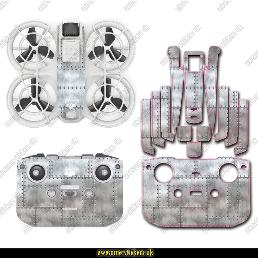 DJI NEO skins 013 - Riveted Metal