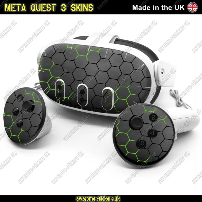 Meta Quest 3 skins - vinyl sticker wrap 012 - HEXAGONS