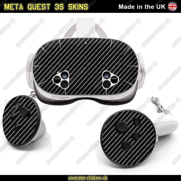 Meta Quest 3S skins - vinyl sticker wrap 014 - CARBON