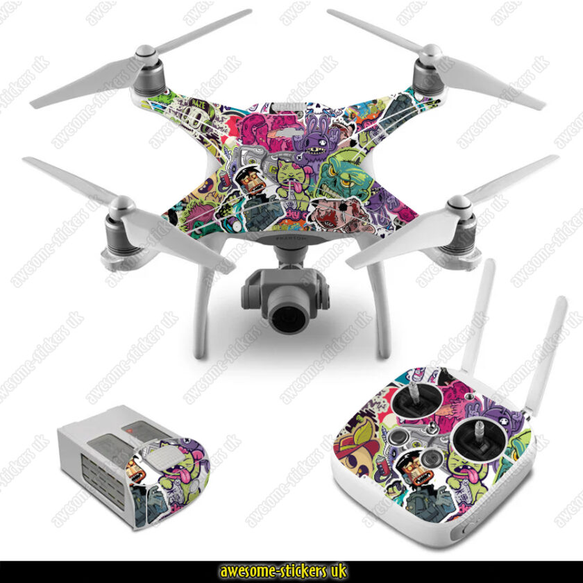 DJI Phantom 4 skins - Awesome Stickers UK