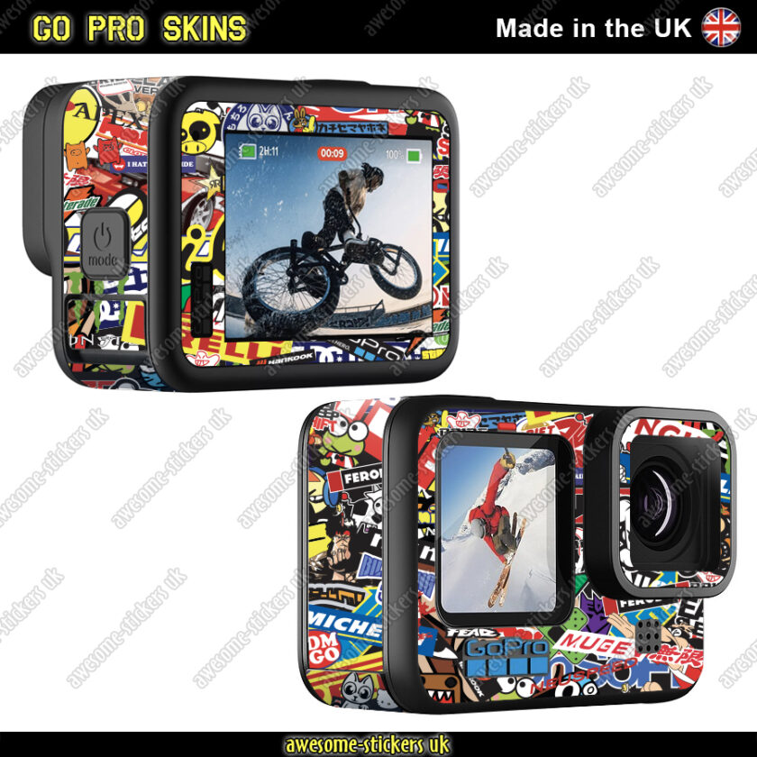GoPro Hero skins: Black Series 7, 8, 9, 10, 11 & 12 - Awesome Stickers UK