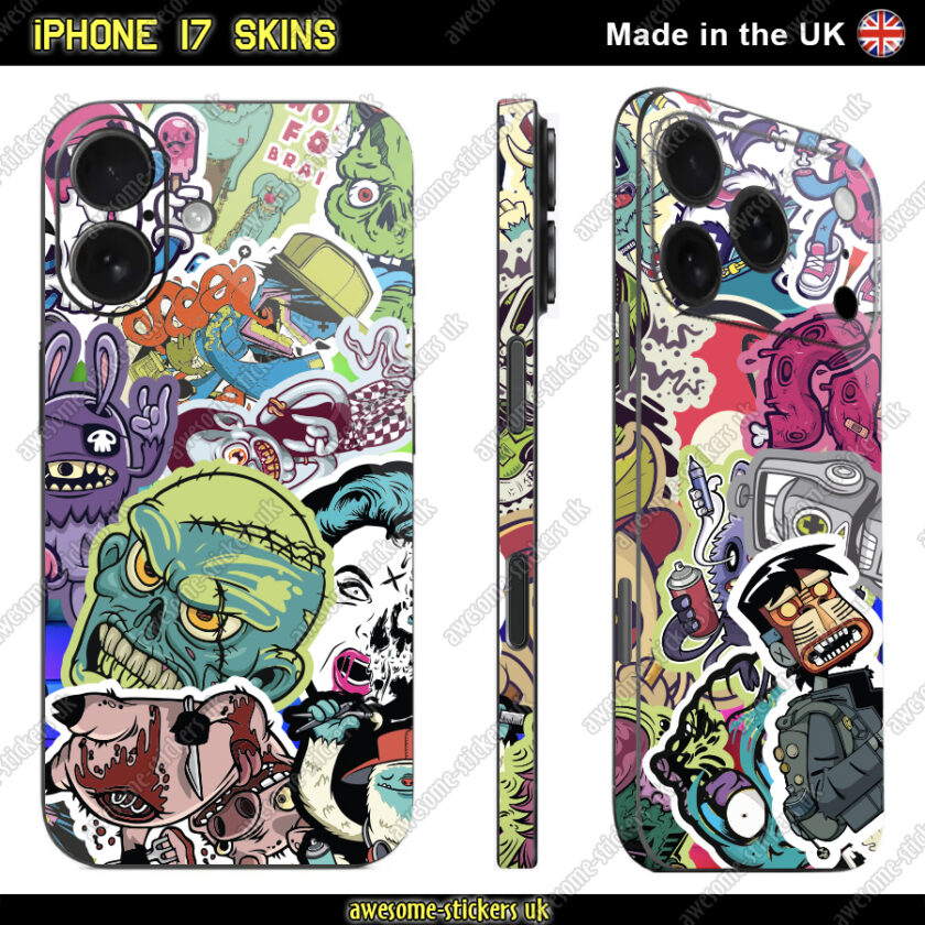 iPhone 17 skins & stickers - BUY NOW! - Awesome Stickers UK